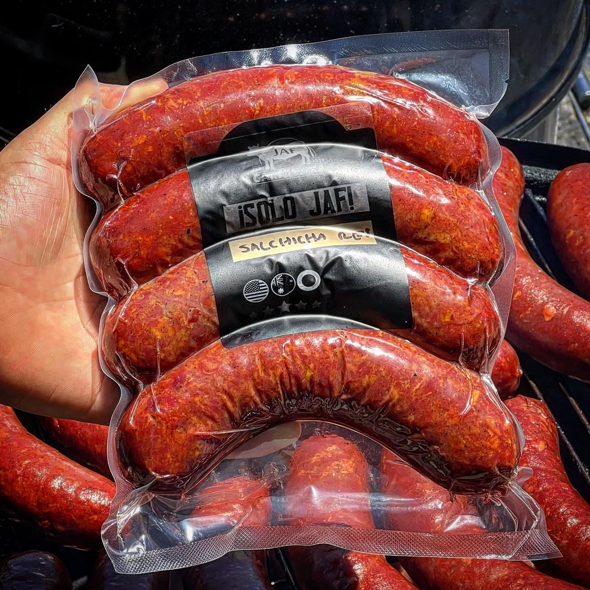 Salchicha JAF 100% Res – Pack de 4 para botanear | jafcarniceria